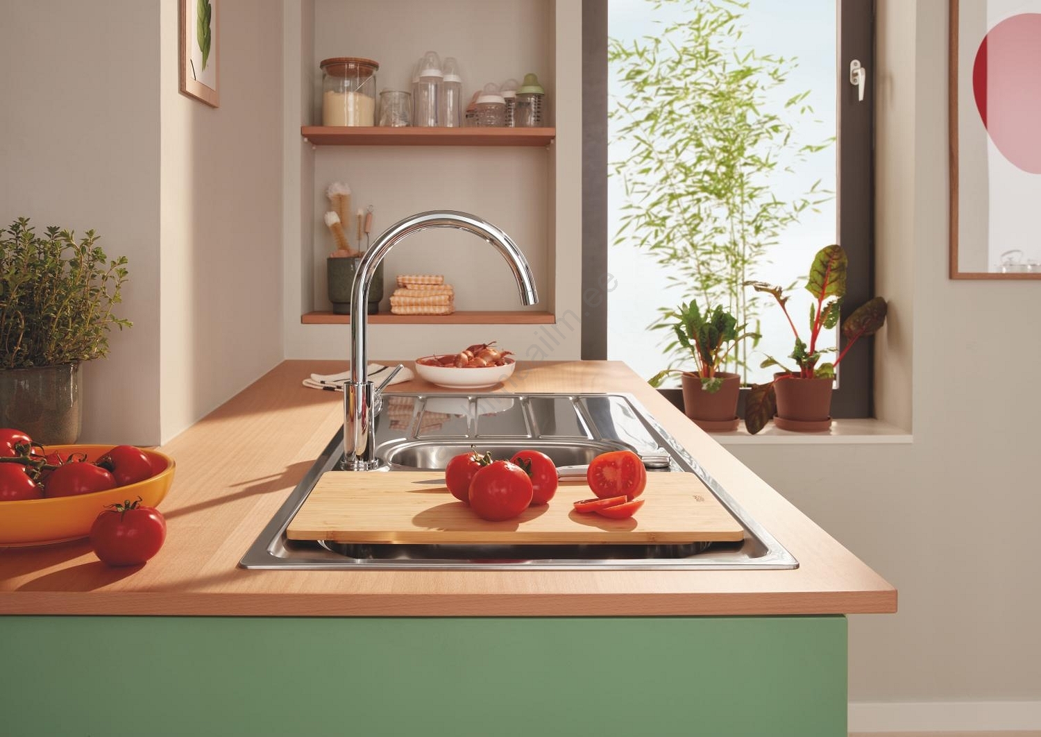 GROHE 40751HV0 - Puidust lõikelaud 490 × 240 × 19 mm | Lambimaailm