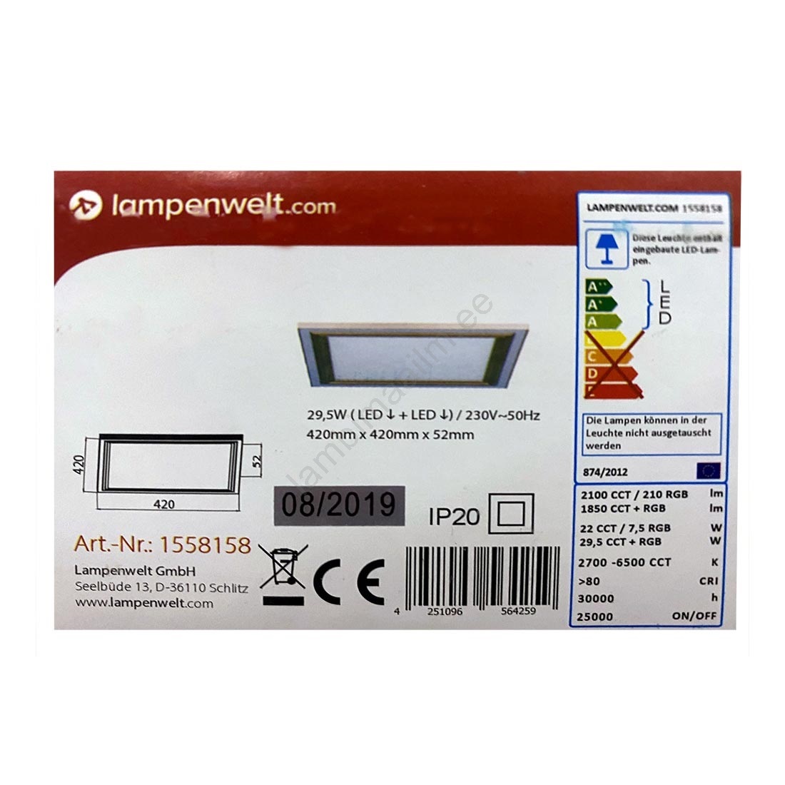 Lampenwelt - LED RGB Hämardatav laevalgusti LYNN LED/29,5W/230V + pult ...