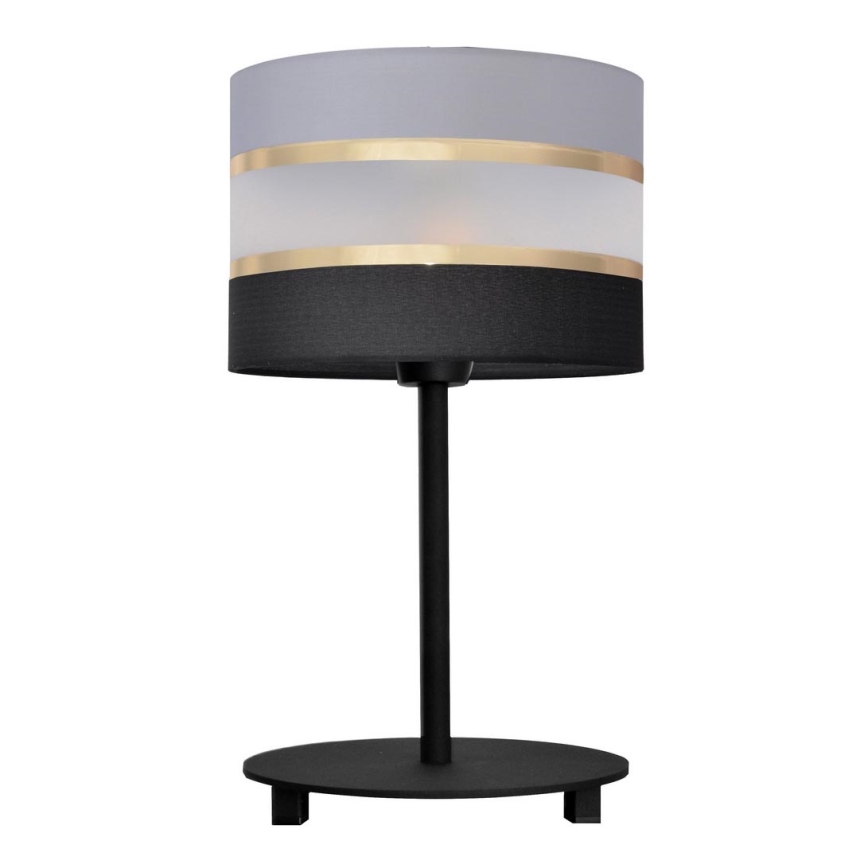 Laualamp HELEN 1xE27/60W/230V must/hall/kuldne | Lambimaailm