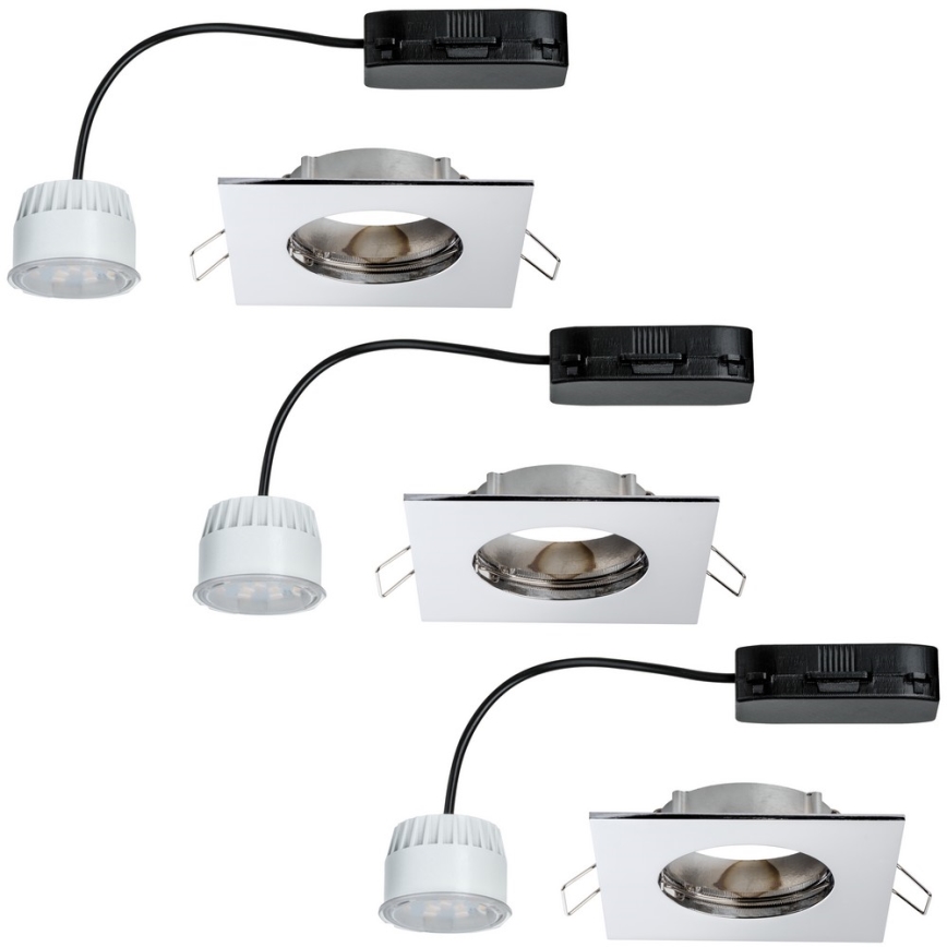 Paulmann 92763 - KOMPLEKT 3xLED/6,8W IP44 Süvistatav valgusti ...