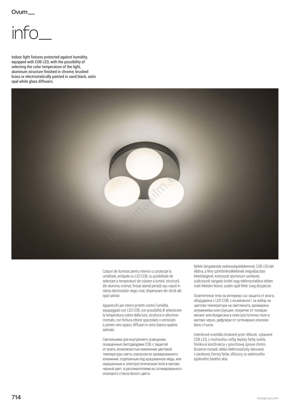 Redo 01-4309 - LED-vannitoa laevalgusti OVUM 4xLED/5W/230V IP44 kroom ...