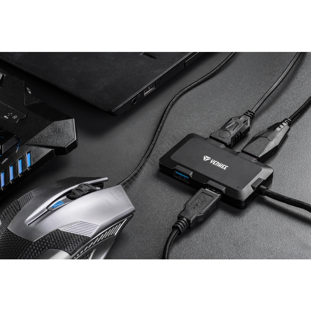 Yenkee - USB Jaotur 4xUSB 3.0 must | Lambimaailm